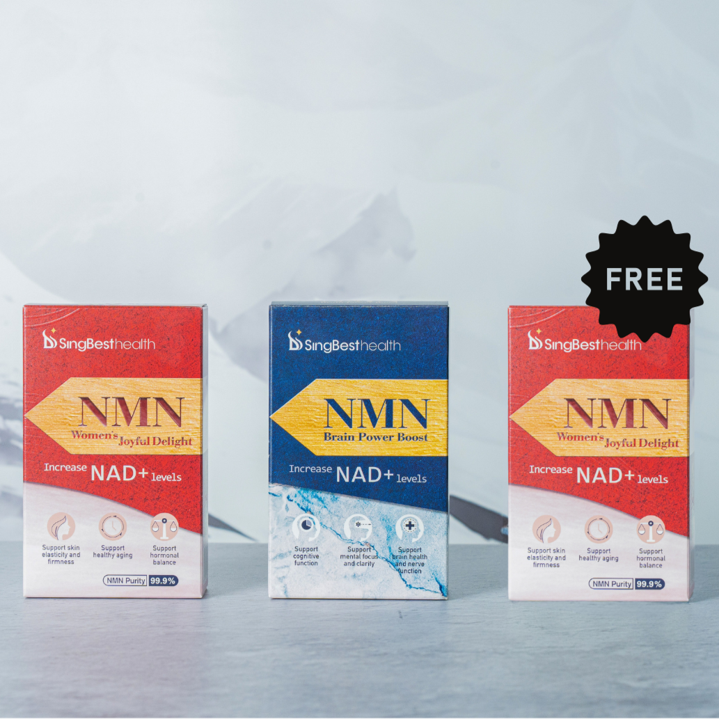 Women's Radiance & Sleep Bundle. Free 1 Box NMN Women’s Joyful Delight – SingBest Health